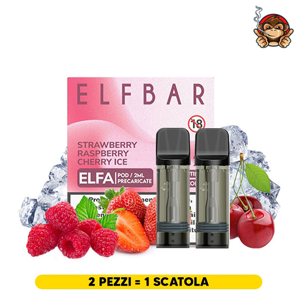 Elf Bar Strawberry Raspberry Cherry Ice Pod Precaricata | TiSvapo.it